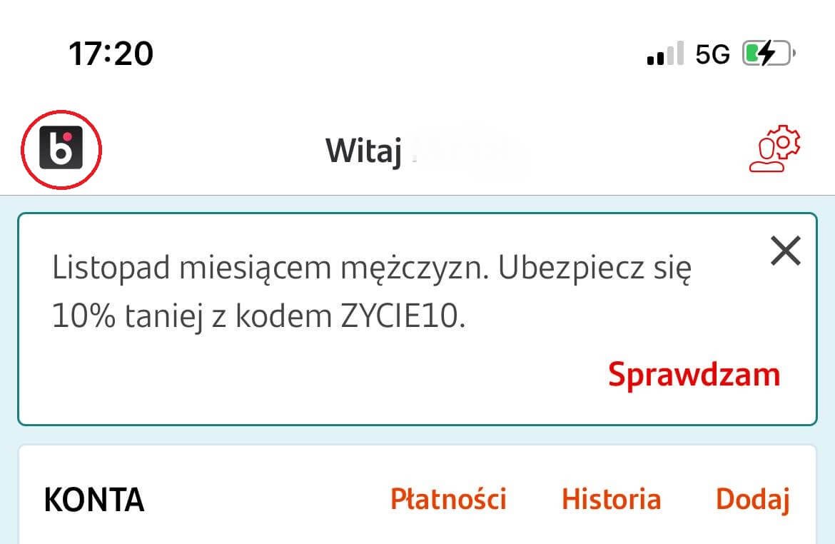 Przelew BLIK - Finhack